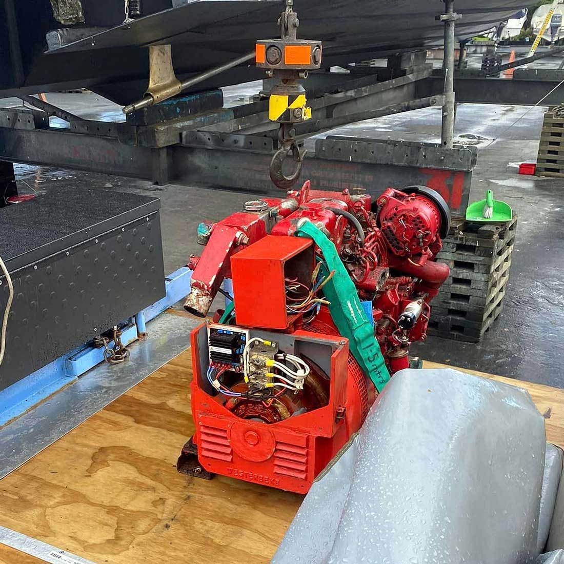 Maintenance on Gulf Harbour Hardstand